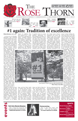 "Volume 49 - Issue 01 - Friday, September 13, 2013" by Rose Thorn Staff